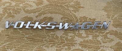 Vintage VW Volkswagen Car Emblem Badge Script Nameplate 113 853887B | eBay