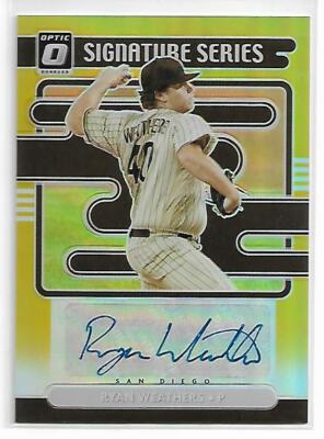 RYAN WEATHERS 2021 PANINI DONRUSS OPTIC SIGNATURES SERIES GOLD PRIZM ...