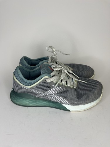Reebok Crossfit Nano 9 Sneakers Womens 6.5 Gray Green Workout Gym ...