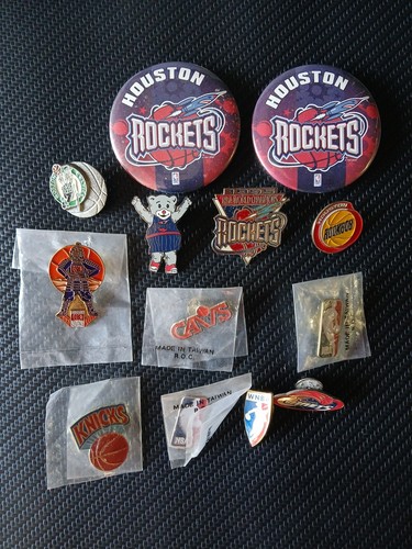Vintage Lot Of 13 NBA/WNBA Basketball Hat Pins Rockets,Suns,Celtics ...