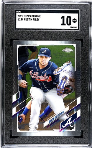 2021 Topps Chrome #194 Austin Riley SGC 10 GEM MINT | eBay