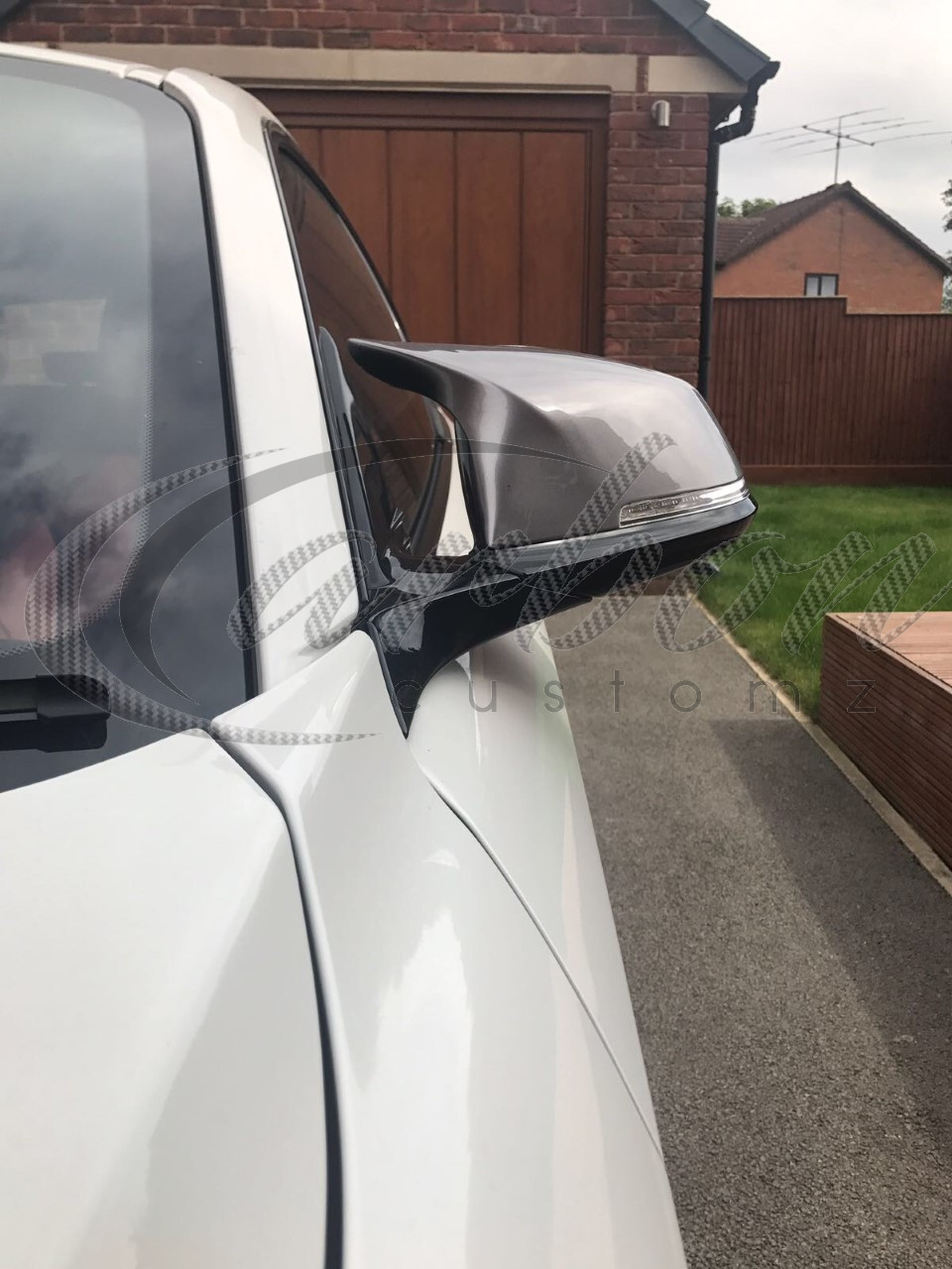 BMW M3/M4 Style Mirror Covers Painted In BMW B55 Ferric Grey, 1,2,3,4 F ...