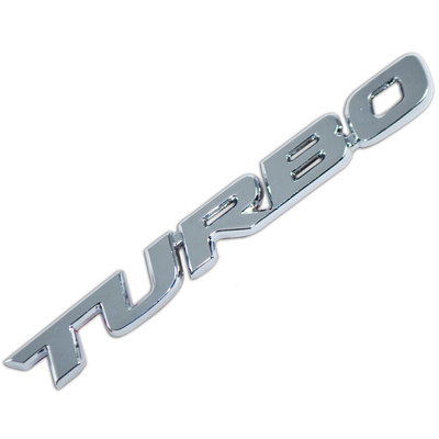 CHROME METAL TURBO ENGINE RACE MOTOR SWAP EMBLEM BADGE FOR TRUNK HOOD ...