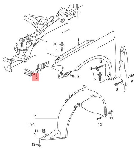 Genuine Brace Left VW Scirocco 1K8821135 | eBay