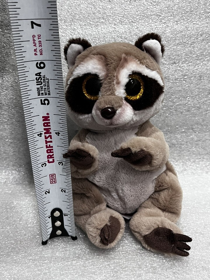 Ty Beanie Baby Bellies PETEY the Raccoon 6” 2023 Preowned Stuffed Plush ...