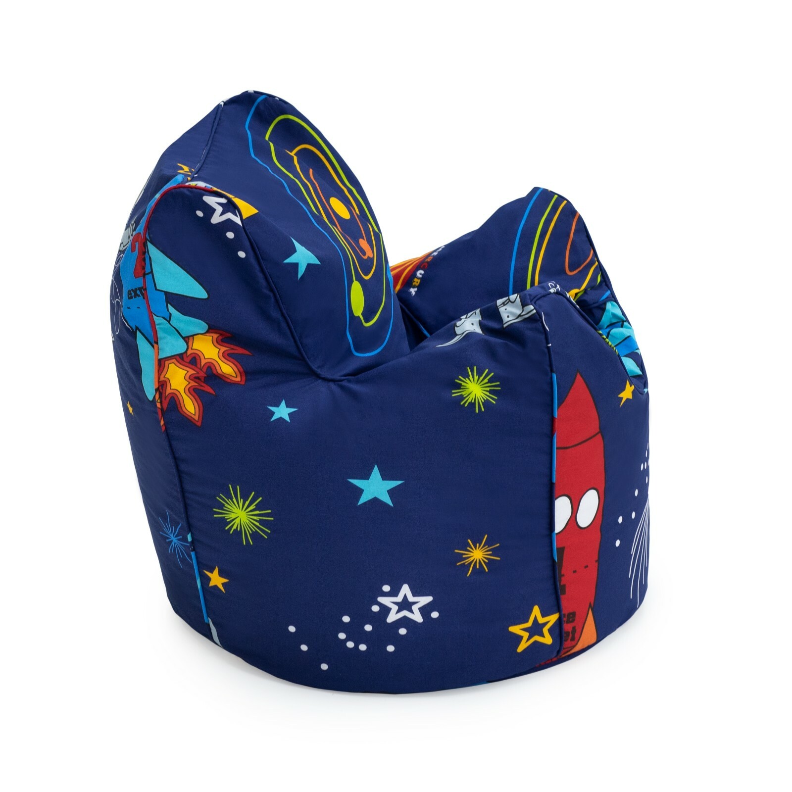 Children's Beanbag Chair Space Boy Planet Rocket Kids Bedroom Furniture ...
