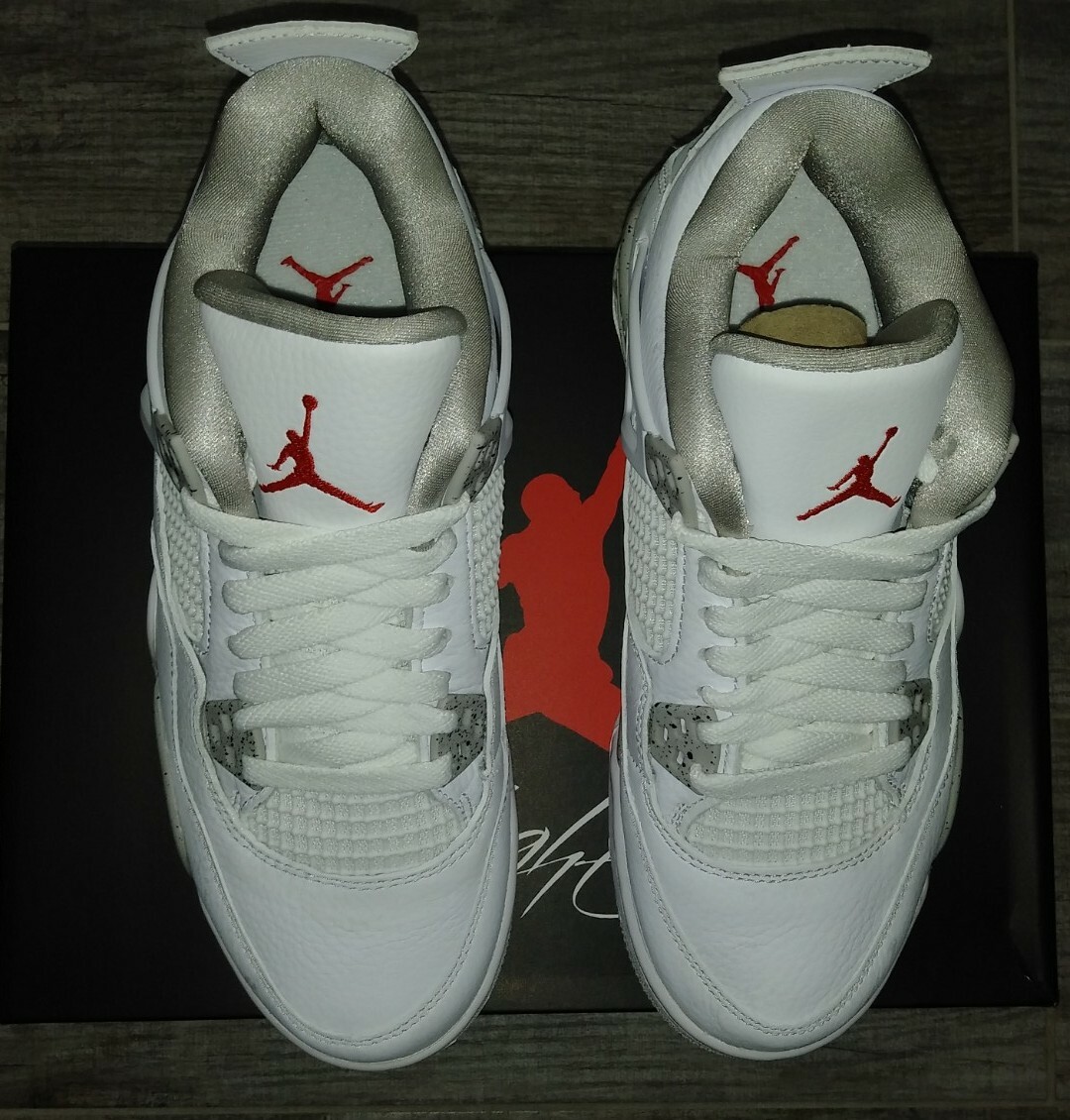 Air Jordan 4 Retro 'Oreo' (GS) White/Fire Red-Tech Grey-Black DJ4669 ...