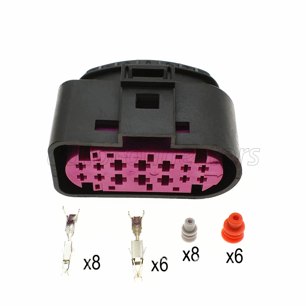 For VW Audi VAG 1J0 973 737 Xenon Headlight 14 Pin Connector Plug Kit ...