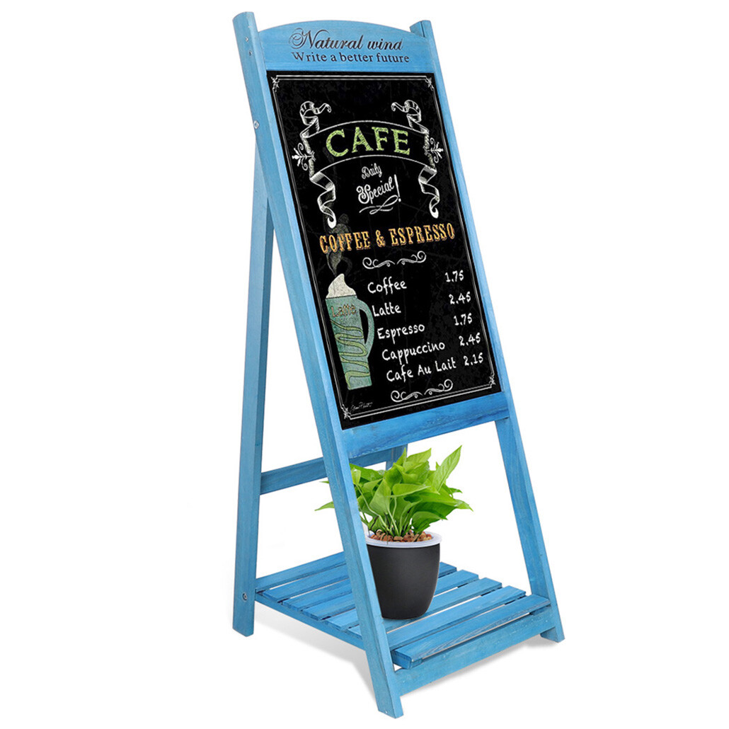 X Large Double Side Wooden Frame A-Board Pavement Sign Shop AD Floor ...