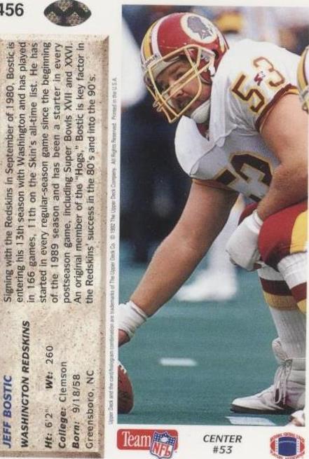 1992 Upper Deck Jeff Bostic #456 for sale | eBay