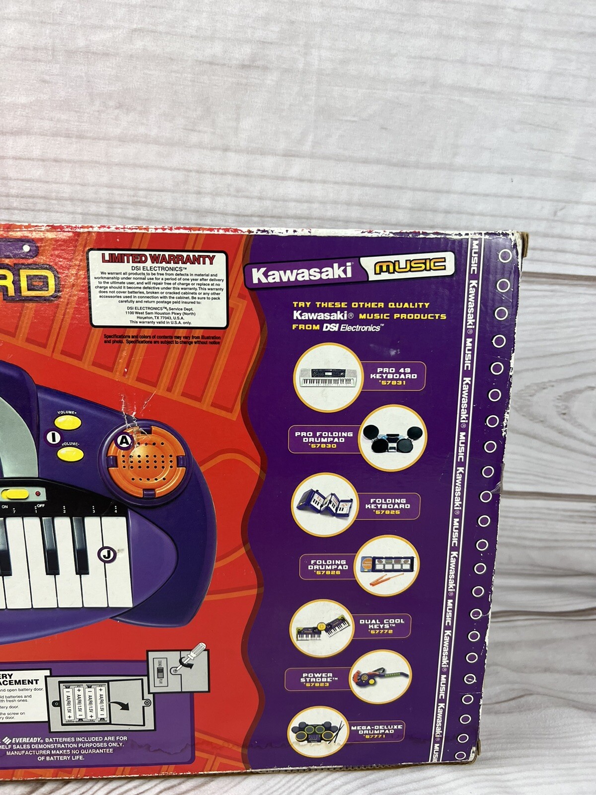 Kawasaki 37 Key Musical Electronic Keyboard Digital Piano Purple Synth ...