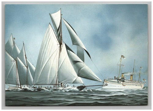Postcard Ships Sail Steamer German Marine Artist Gunther Todt Reprint ...