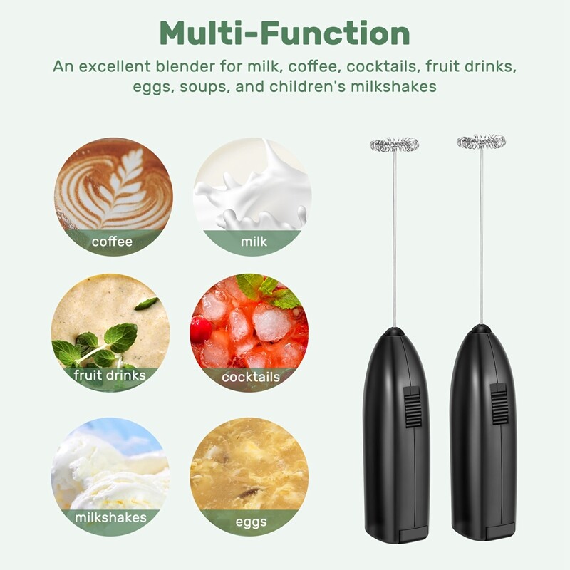 Handheld, Coffee Frother Battery Operated - Electric Whisk Coffee ...