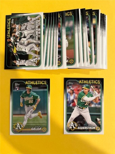2024 Topps Oakland A's Athletics Team Set Series 1 2 Update 35 Cards | eBay