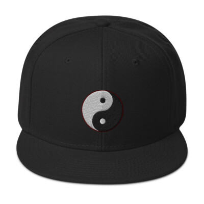 Yin and Yang Chinese Symbol Embroidered Flat Bill Cap Snapback Hat | eBay