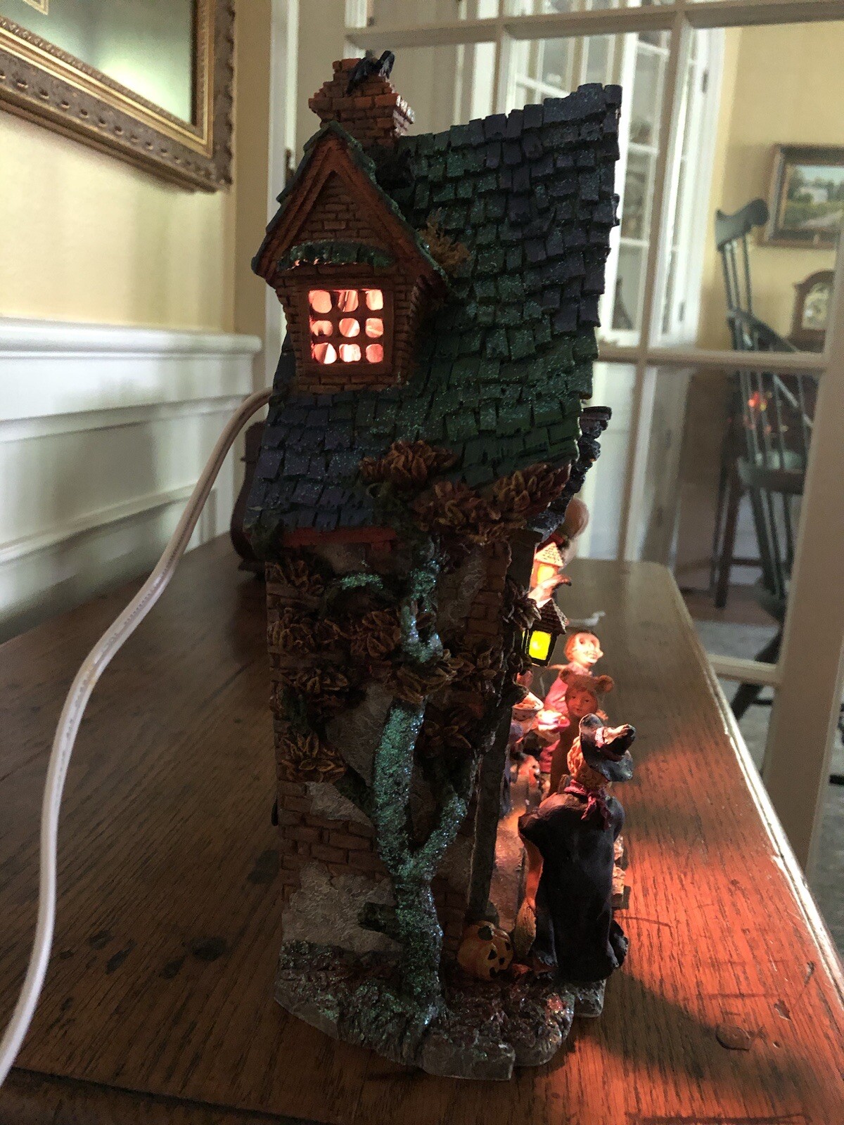 DEPARTMENT 56 HALLOWEEN LIT HOUSE SCENE-RARE! DETAIL NOT SEEN IN LATER ...