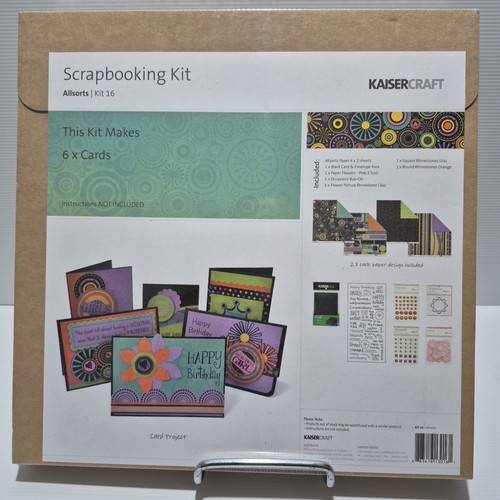 Scrapbooking Kit "Allsorts" – Makes 6 Bright Fun Handmade Cards | eBay