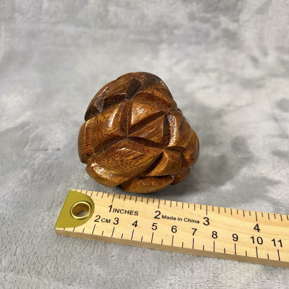 Vintage MCM 4 Piece Wood Hand Carved Fruit And Vegetable Set Mid ...