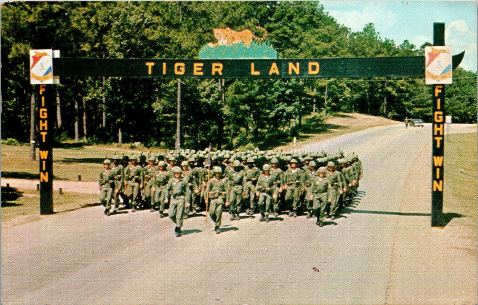 Third Training Brigade, Tiger Land Arch, Fort Polk, Louisiana LA chrome ...