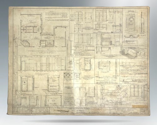 1929- St. Elizabeth's Insane Asylum- Antique Architectural Drawing- #11 ...