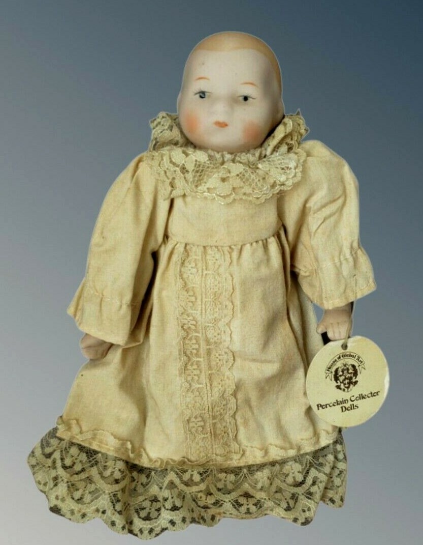 Vintage House of Global Art Hand Painted Bisque Porcelain Baby Doll ...