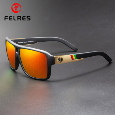 FELRES Men Sport Square Polarized Sunglasses Outdoor Driving Fishing ...