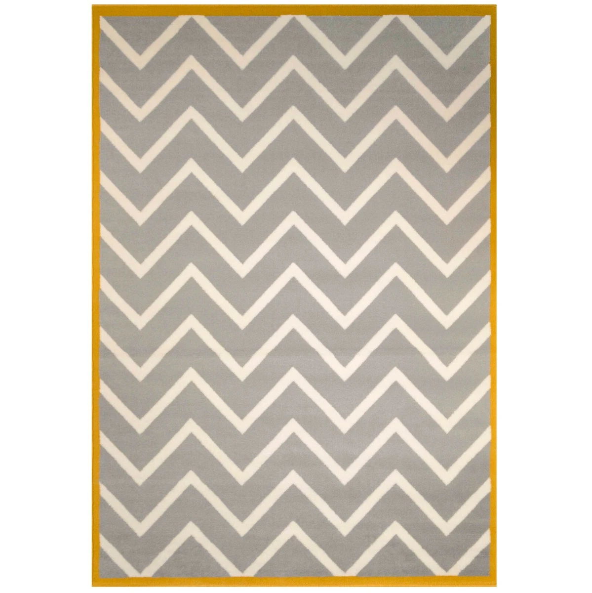 Grey And Yellow Chevron