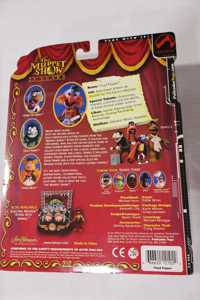 The Muppet Show - Floyd Pepper - series 2 red shirt Muppets figure by ...