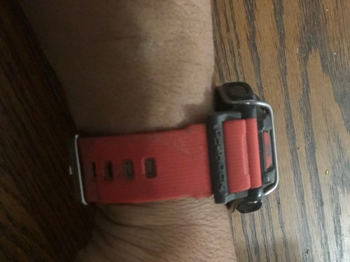 Genuine Casio G-shock Gd400 Gd-400-4 Red Rubber Resin Watch Band Strap ...