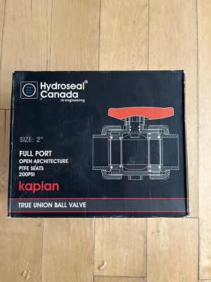 Hydroseal Canada Kaplan True Union 2" Dn 50 Pvc Ball Valve 200 Psi | eBay