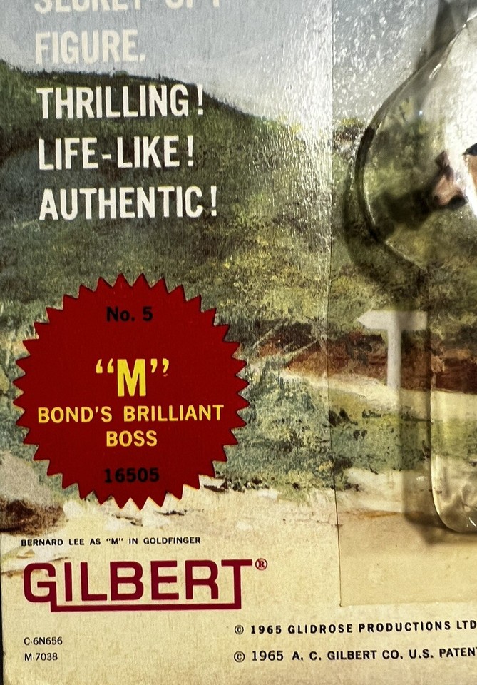 "M" Bond's Boss James Bond 007 Secret Agent Gilbert 1965 Figure | eBay