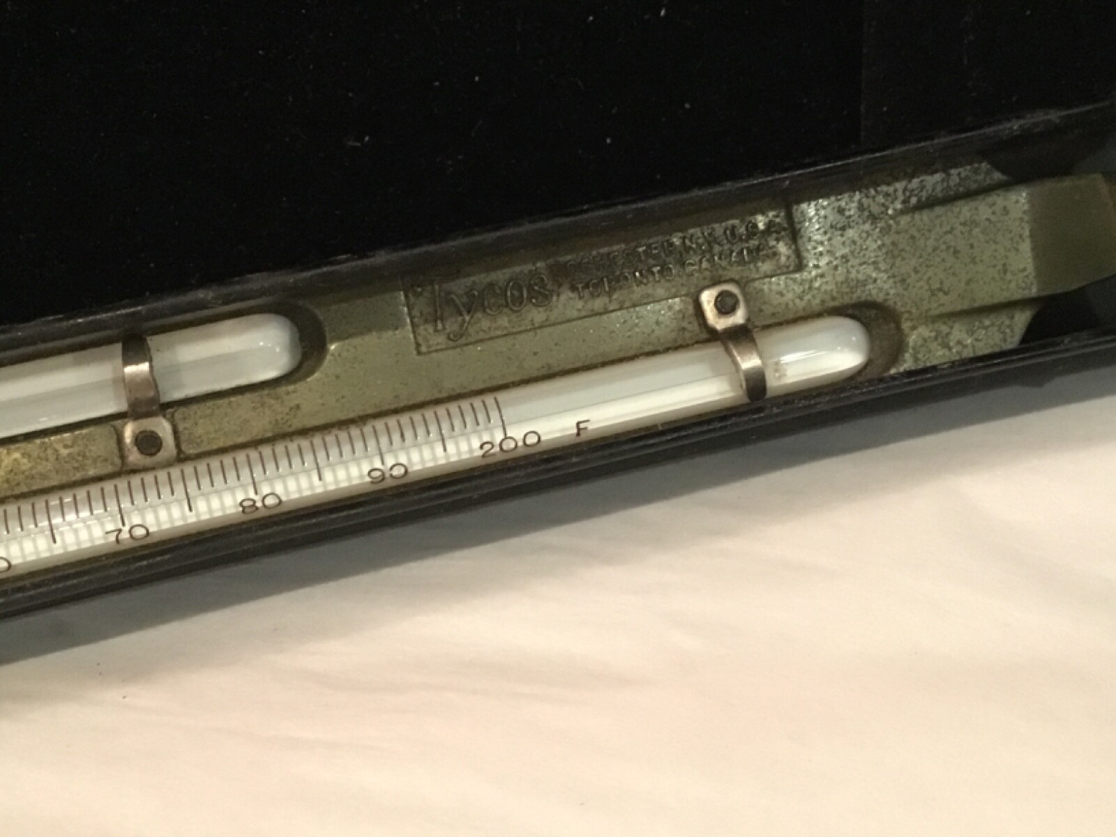 VINTAGE AUTHENTIC SIGNED TYCOS THERMOMETER ROCHESTER NY WITH HANDLE NO ...