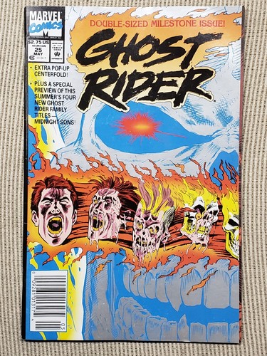 GHOST RIDER #25 Double-Size Issue with Pop Up Centerfold, Marvel 1992 ...