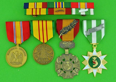 MARINE CORPS VIETNAM 4 MEDALS - MOUNTED 6 RIBBON BAR - USMC | eBay