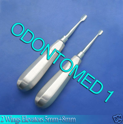 SET OF 2 WING WINGS WINGED DENTAL ELEVATORS 5MM 8MM | eBay