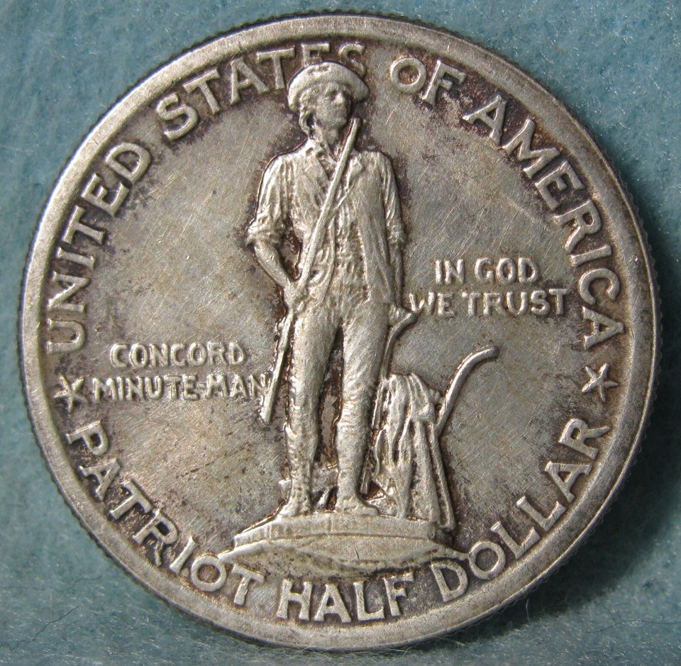 1925 Lexington Concord Classic Commemorative Silver Half Dollar Sharp ...
