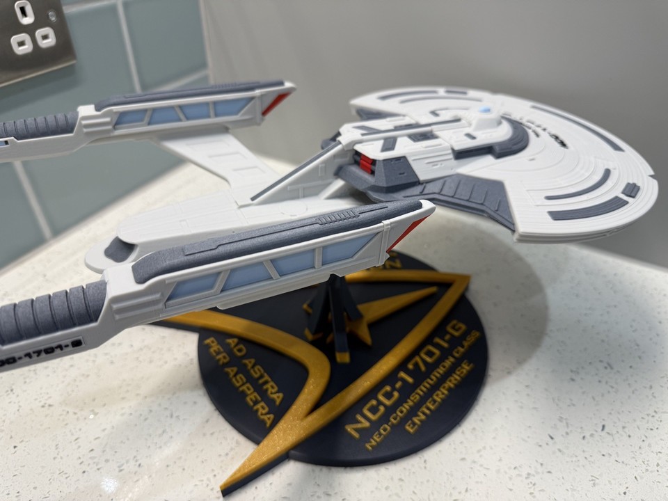 Star Trek Model - Enterprise G - 3D Print - w/Display Stand | eBay