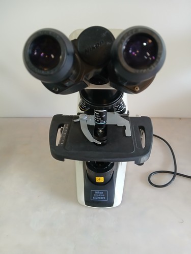 Nikon Eclipse E200 Microscope LED Illum E Plan Obj 4x 10x 40x 100x & Power Cable | eBay