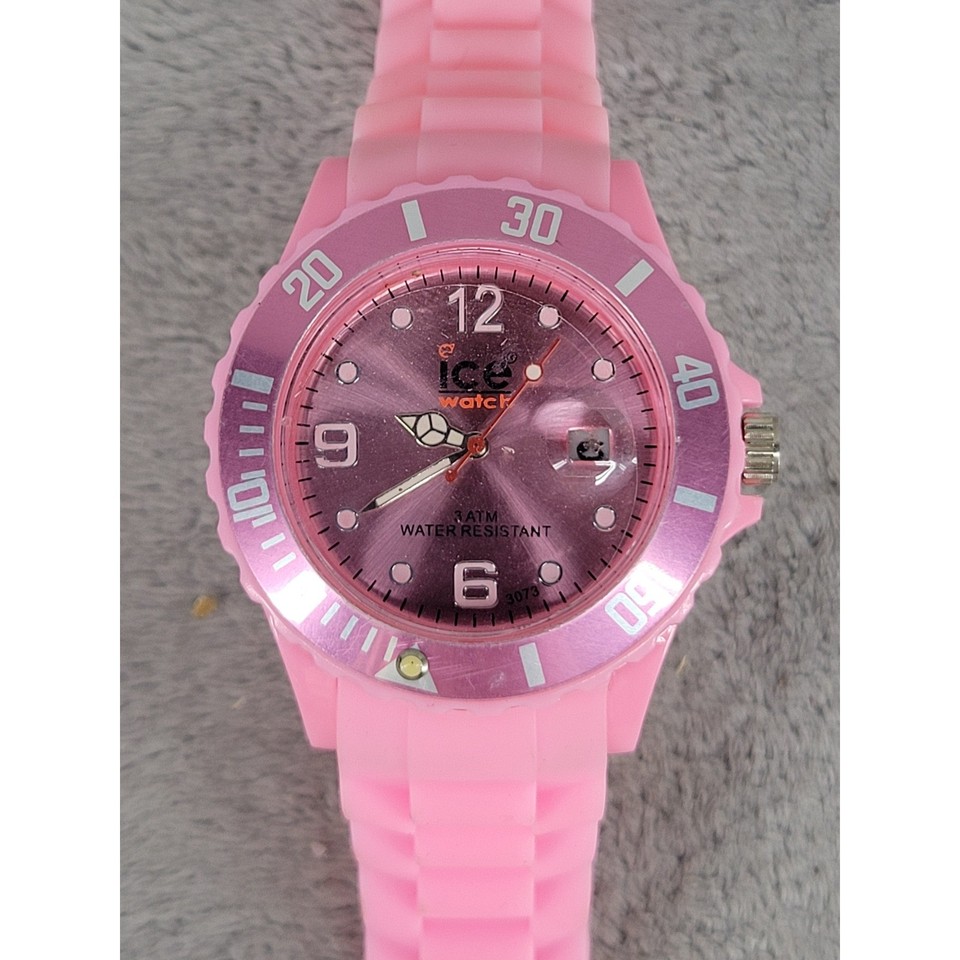 ICE WATCH Pink Silicone Dive Style Watch 30M Water Resistant - Needs ...
