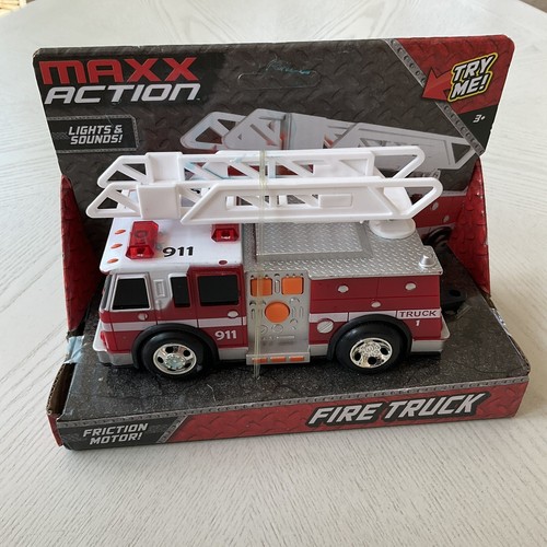 Red Fire Truck Lights & Sound Friction Motor Fire Engine Toy Maxx ...