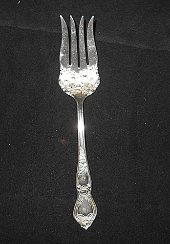 ANTIQUE 1903 R.C. CO. "ROSE" PATTERN SILVER PLATE COLD MEAT FORK | eBay