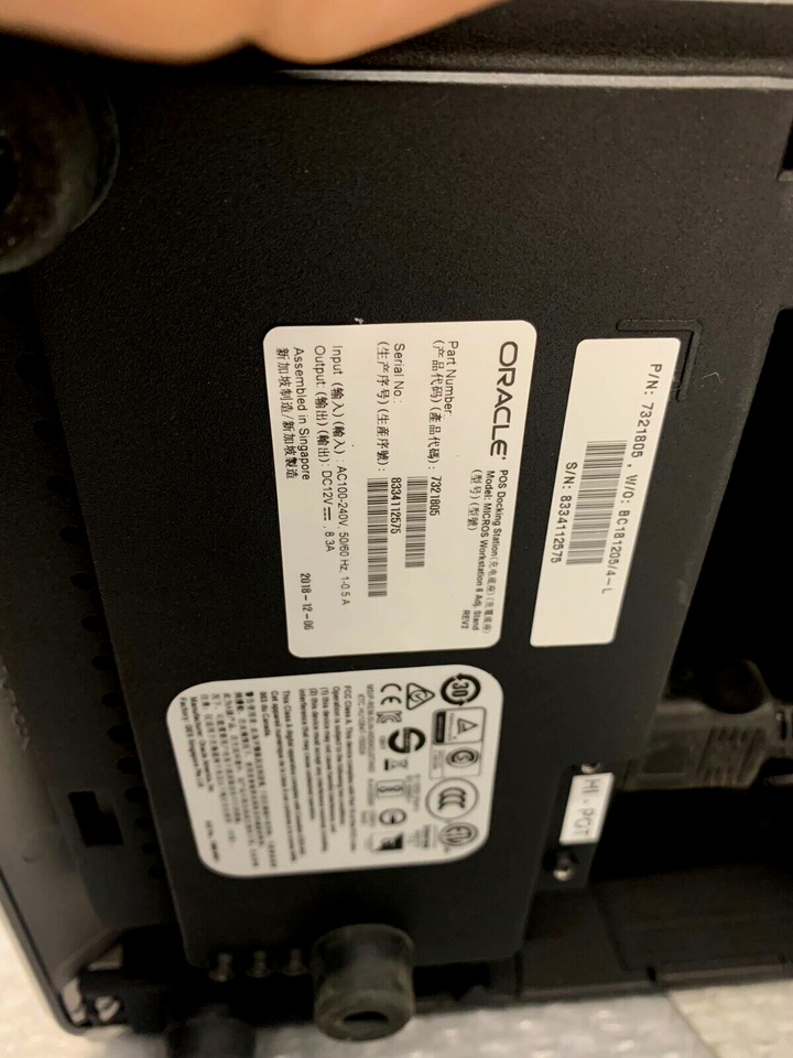 Oracle Micros Workstation 6 POS Terminal 610 4GB/64GB W/ Stand ...