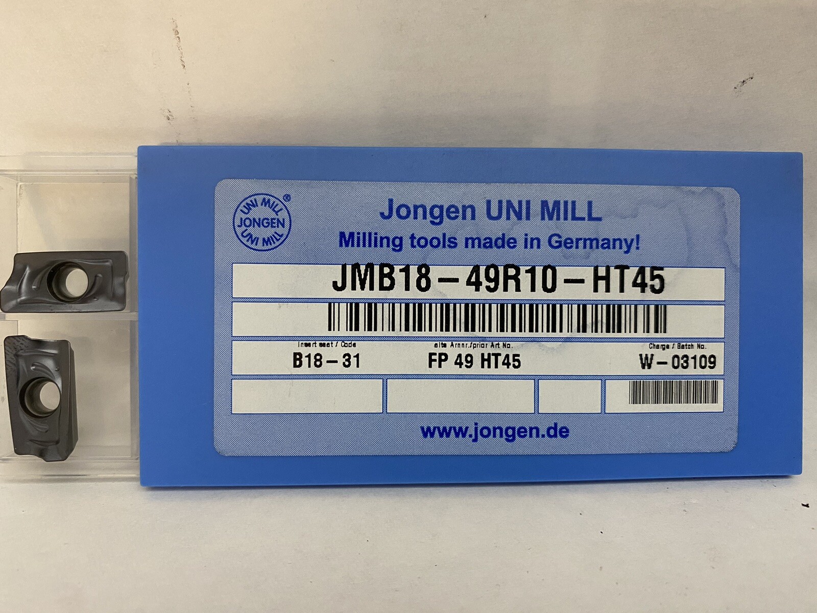 10x Wendeschneidplatten Jongen JMB18 - 49R10 - HT45/ FP 49 HT45 Zum ...