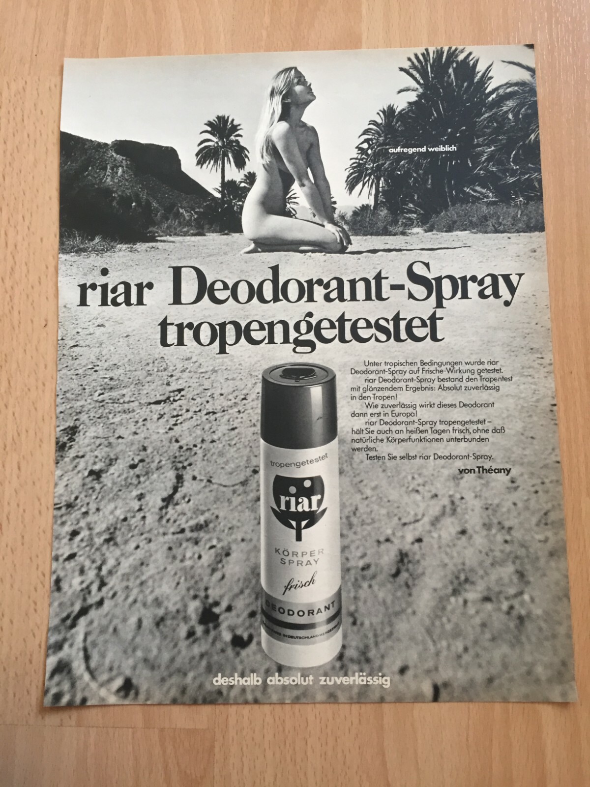 ORIGINAL REKLAME WERBUNG 1971 RIAR Deodorant - Spray | eBay.de