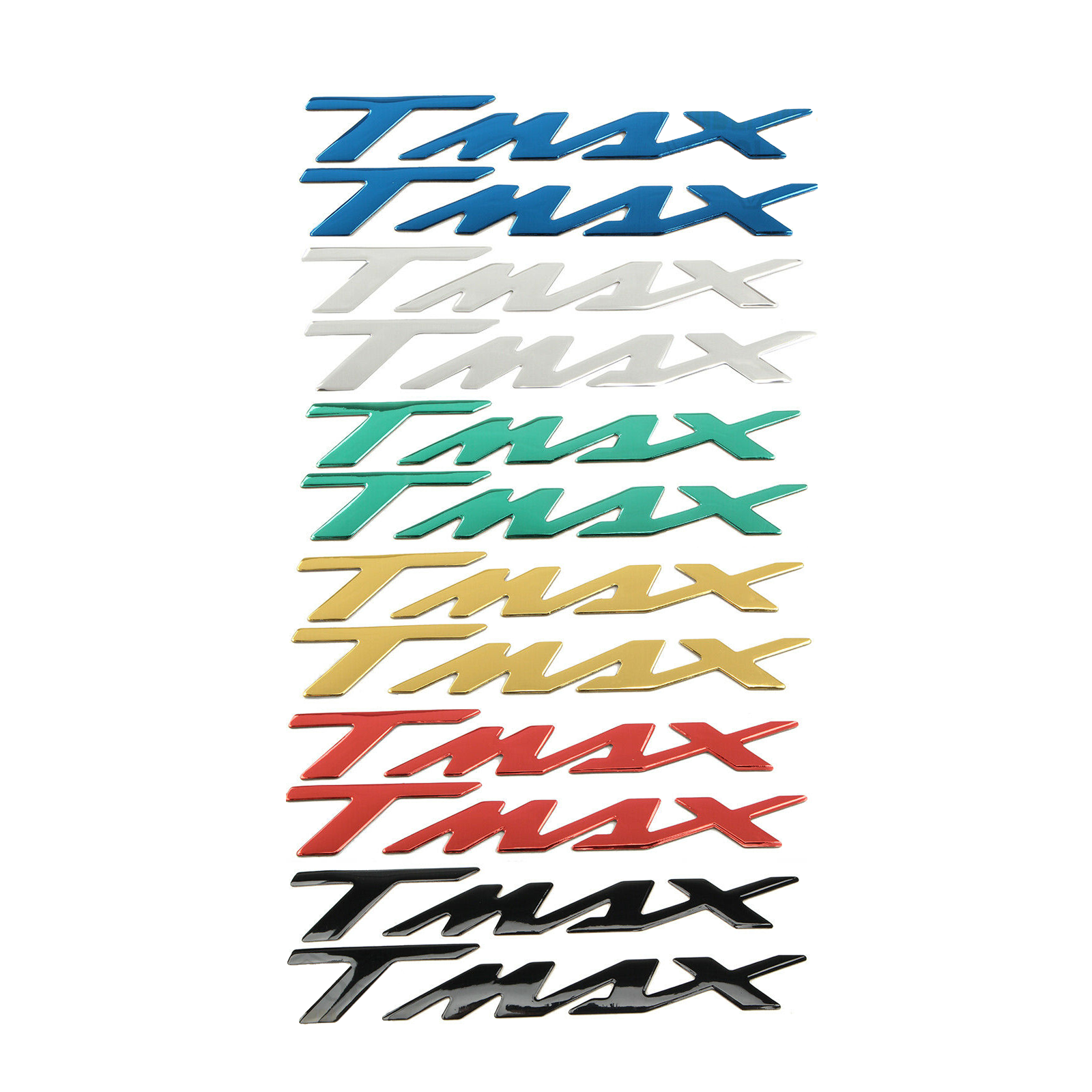 2 adesivi stickers in RESINA 3D scritta TMAX per SCOOTER MOTO YAMAHA T ...