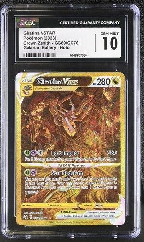 CGC 10 Giratina VSTAR Gold GG69/GG70 Galarian Gallery Crown Zenith ...