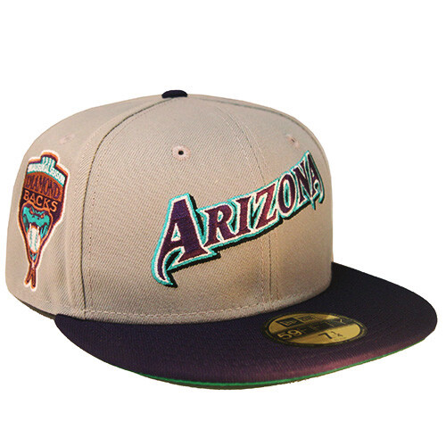 New Era Arizona Diamondbacks Gray Fitted Hat MLB 1998 Inaugural Patch ...