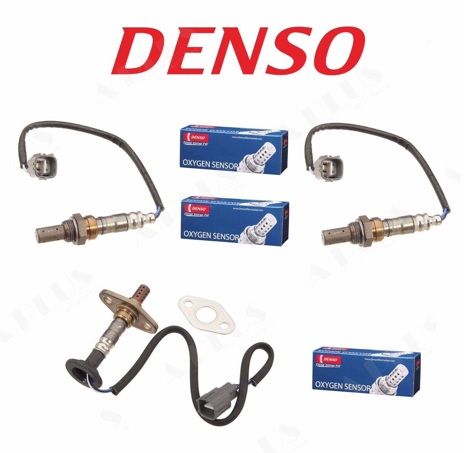 For Toyota Lexus 3.0L 2 Front Air Fuel Ratio+Rear Oxygen O2 Denso ...