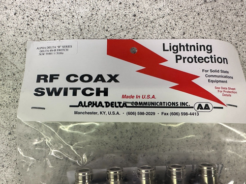 Alpha Delta DELTA-4 Coax Switch 4 Port Surge Protector - Black for sale ...
