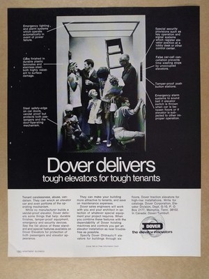 1970 Dover Elevators for Apartment Buildings vintage print Ad | eBay